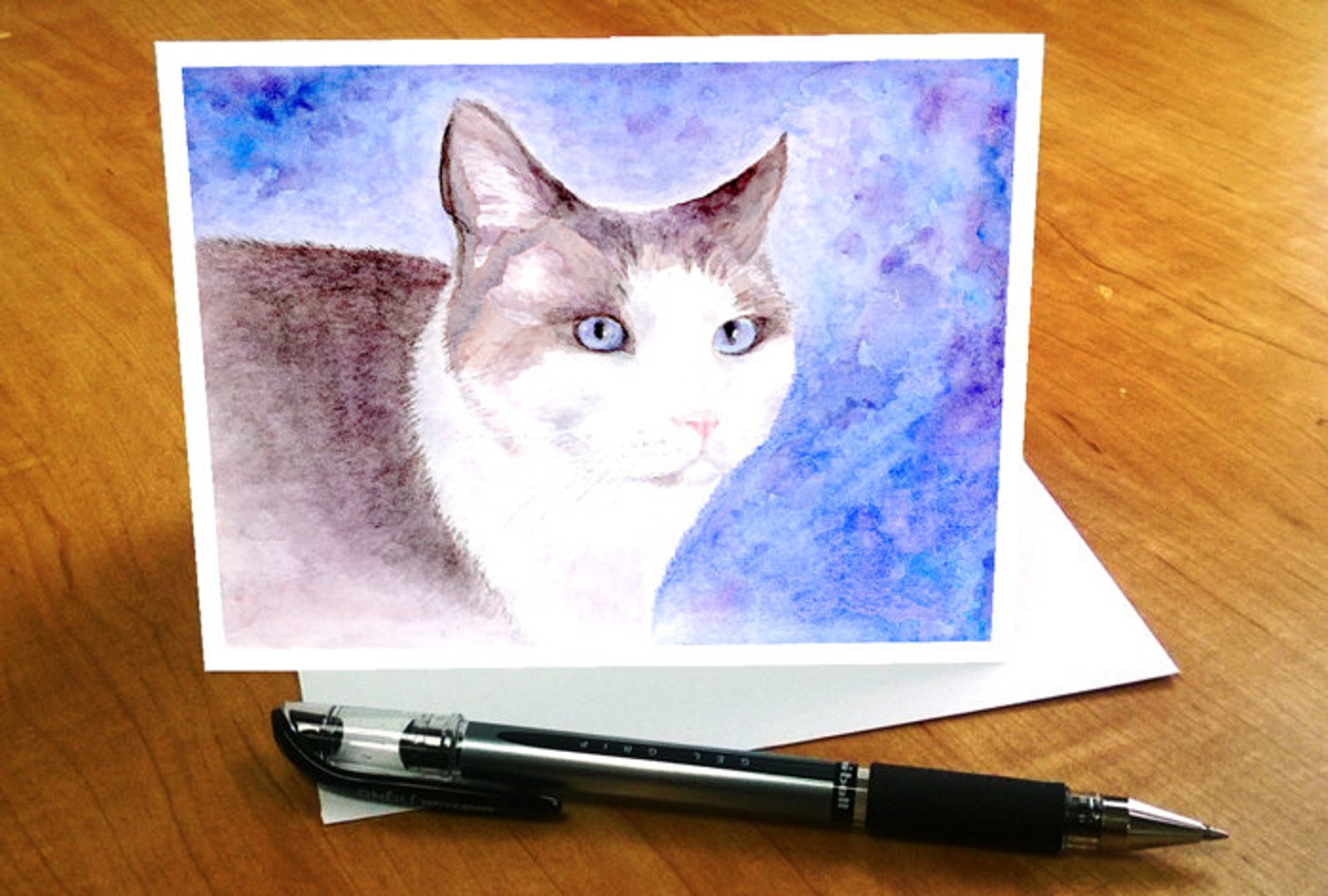 CAT NOTE CARDS, Cat Stationary, Watercolor Cats Notecards, Thank You ...