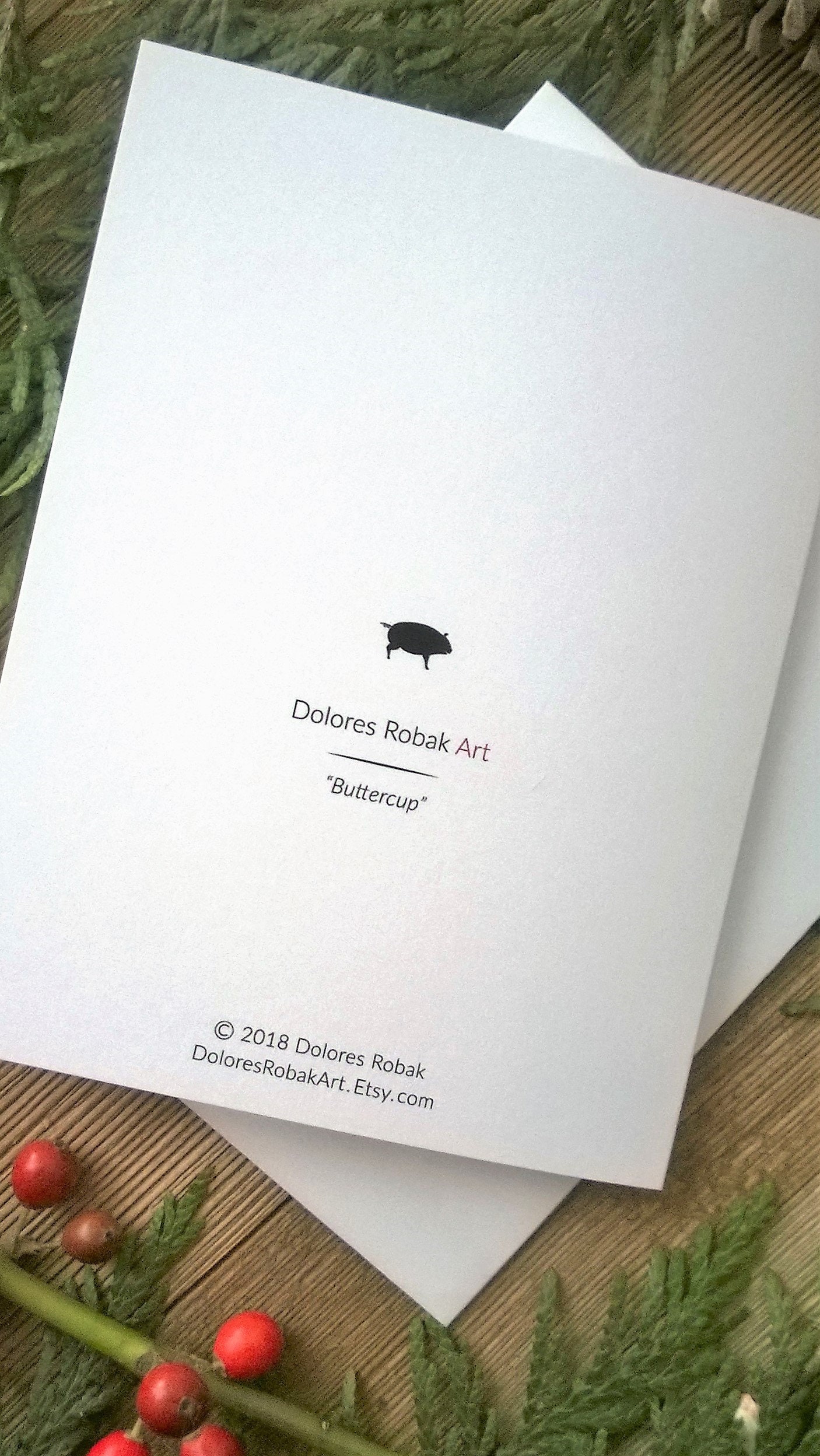 PIG GREETING CARD, Cute Watercolor Animal Card, Pig Get Well Card, Pig ...