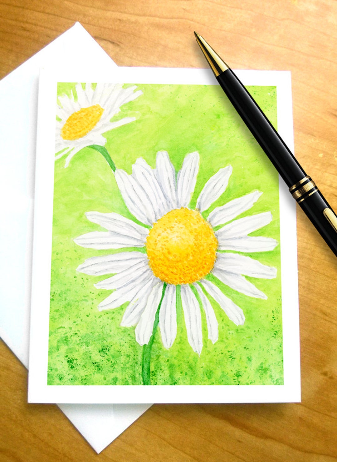 DAISY NOTE CARDS, Daisy Flower Thank You Cards, Watercolor Daisy ...