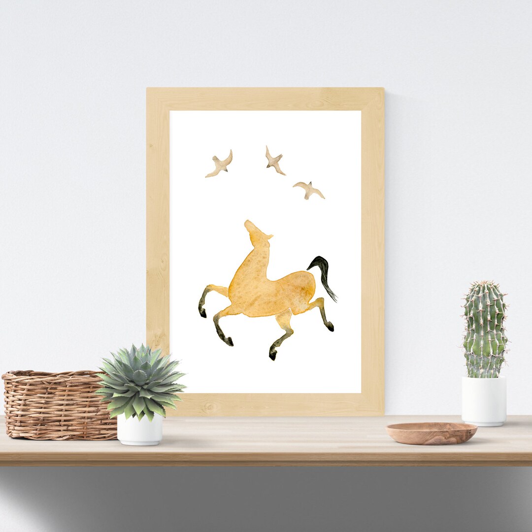 SOUTHWESTERN HORSE ART, Southwestern Décor, Whimsical Horse Art Print ...