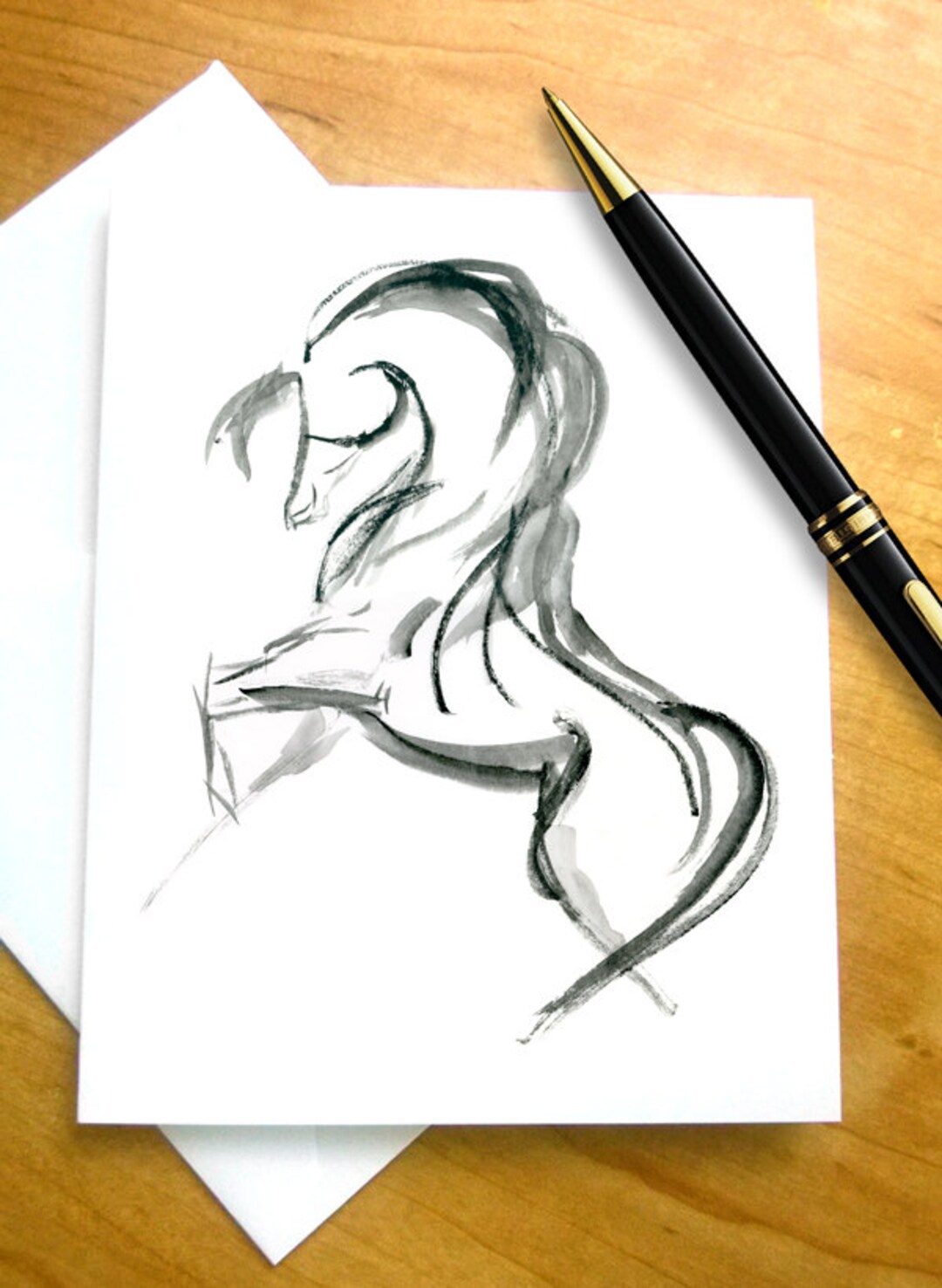 HORSE STATIONERY, Horse Note Cards, Horse Stationary Set, Horse ...