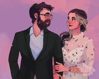 Custom Couple Art Commission - Etsy