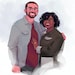 Custom Illustrated Portrait, Custom Couples Illustration, Commission ...