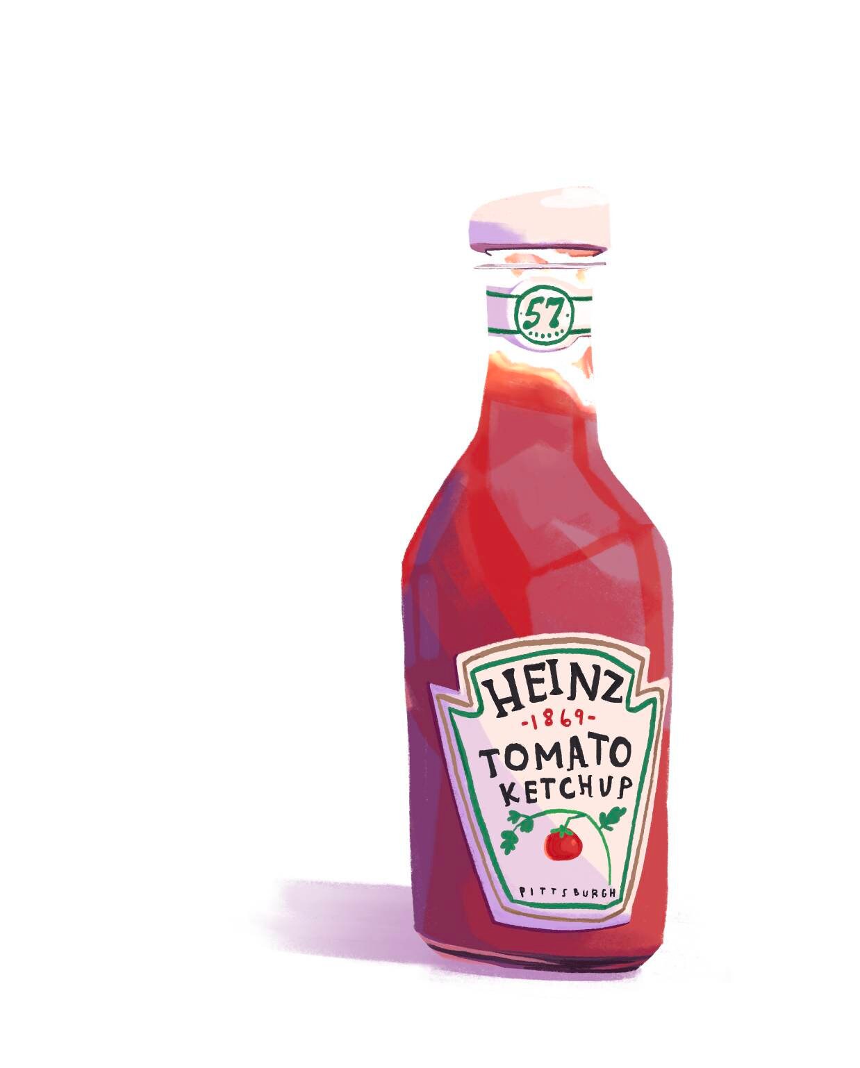 Pittsburgh Art, Heinz Ketchup Painting, Pittsburgh Gift, Kitchen Art - Etsy