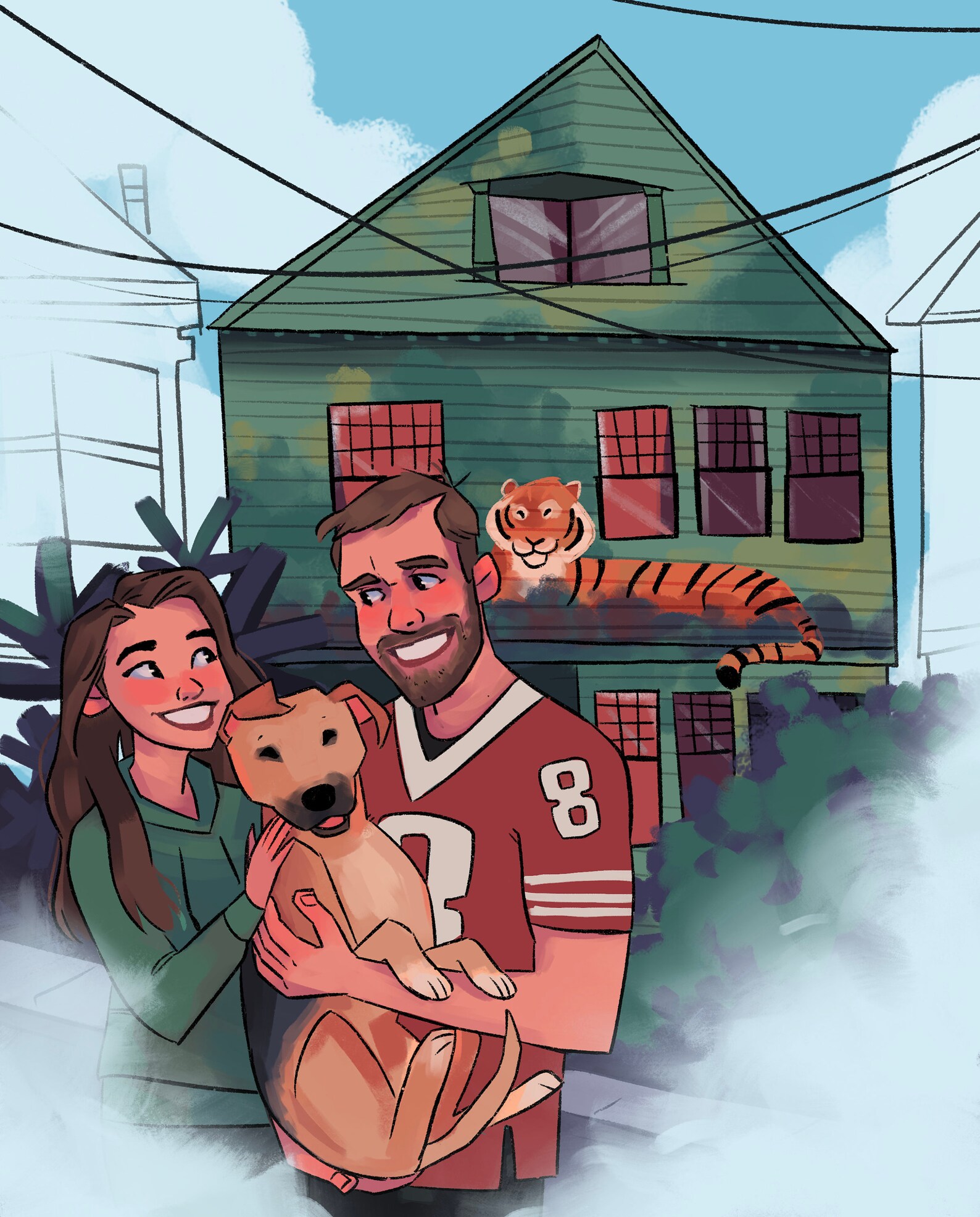 Custom Illustration THREE Characters Custom Artwork Paper - Etsy