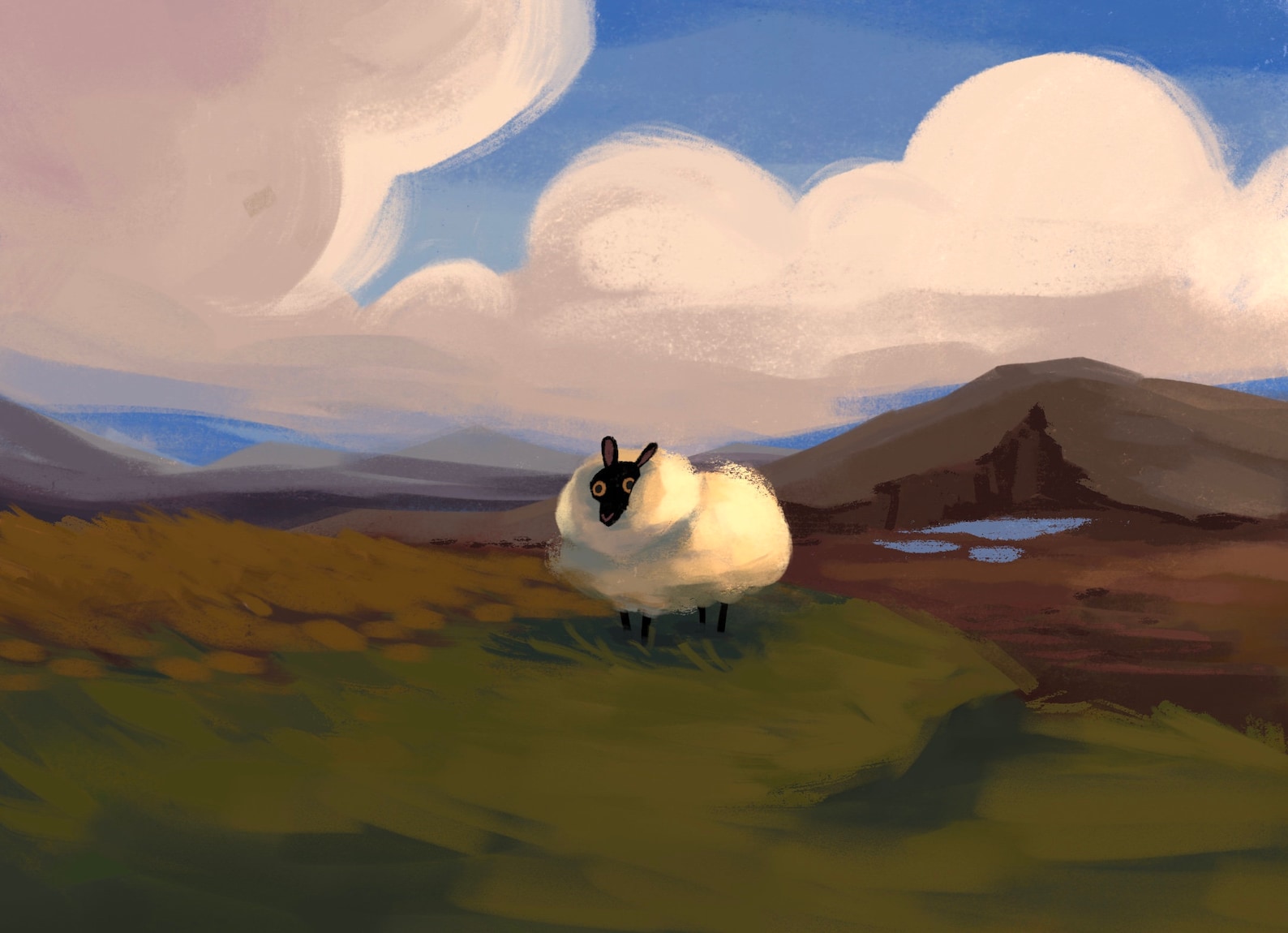 Sheep Art Sheep Illustration - Etsy