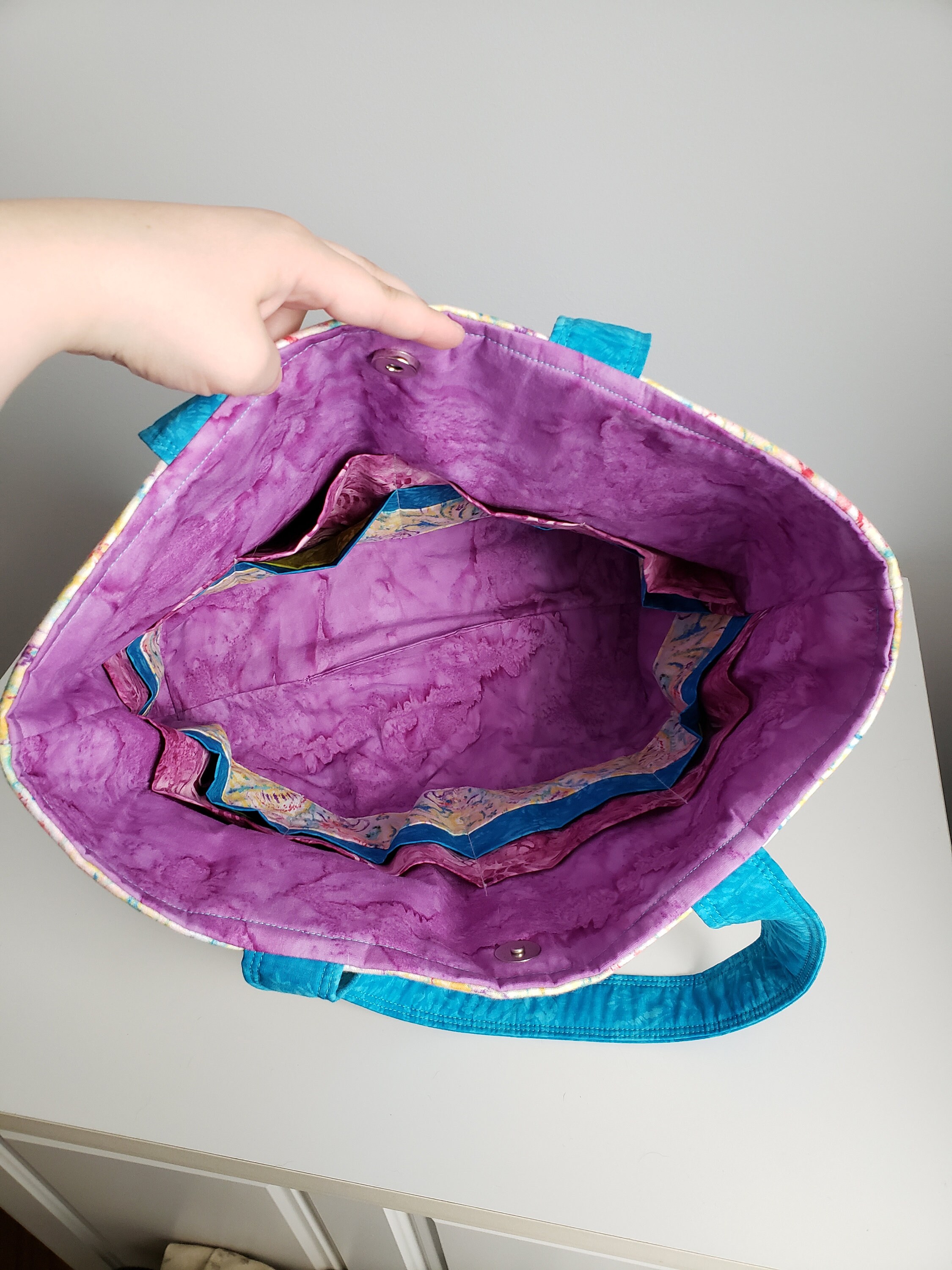 Rainbow Damask Tuscany Tote - Etsy