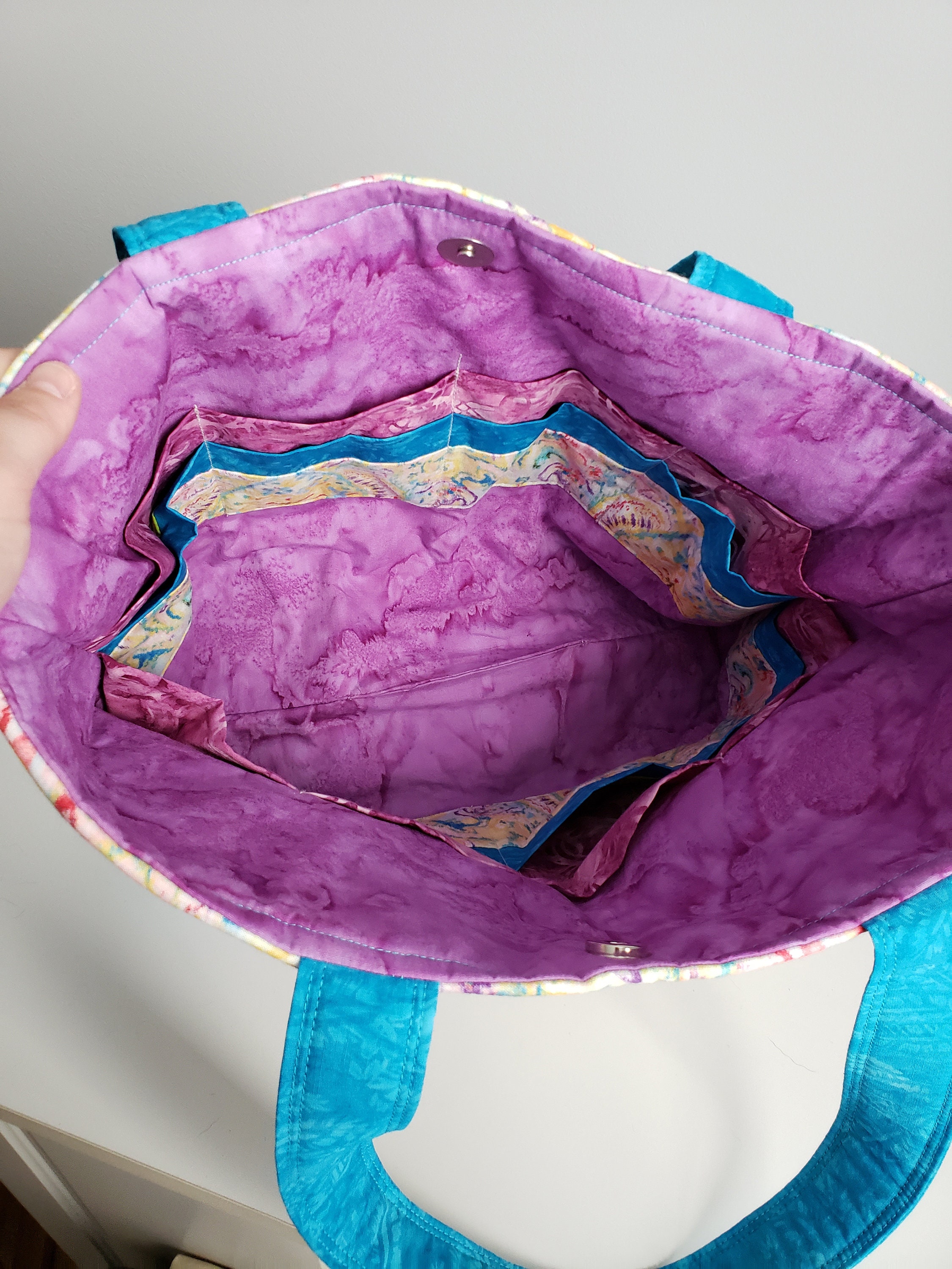 Rainbow Damask Tuscany Tote - Etsy