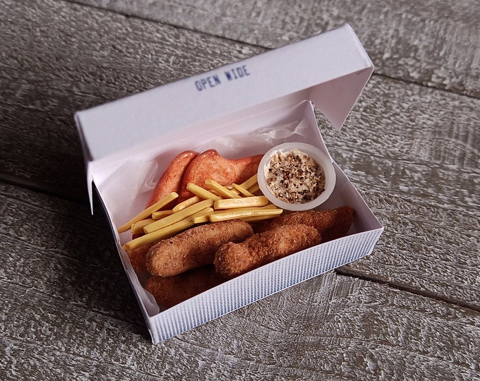 Miniature 1/6 Scale Restaurant Take Out Chicken Box - Etsy