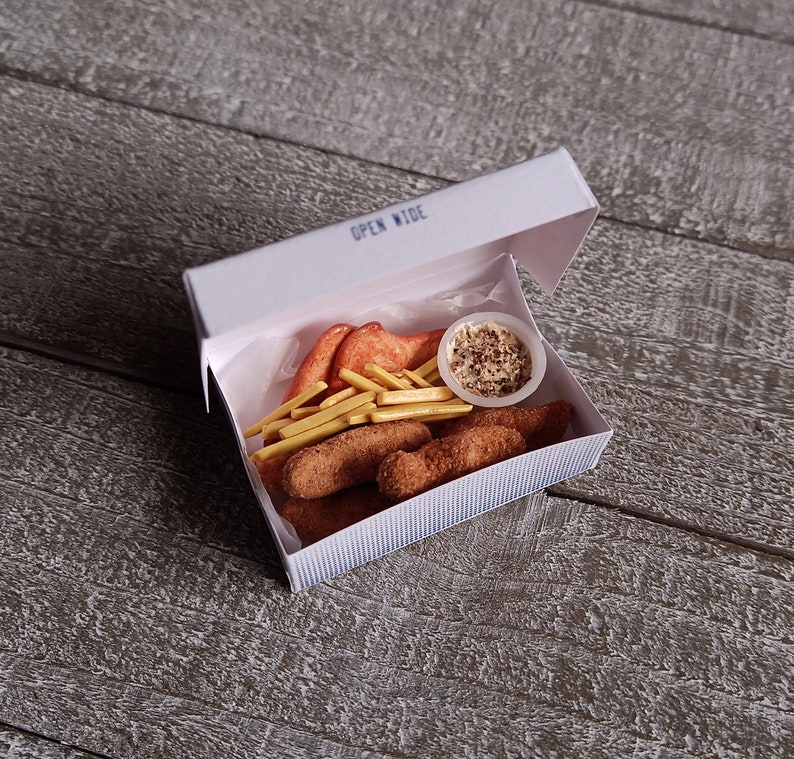 Miniature 1/6 Scale Restaurant Take Out Chicken Box - Etsy