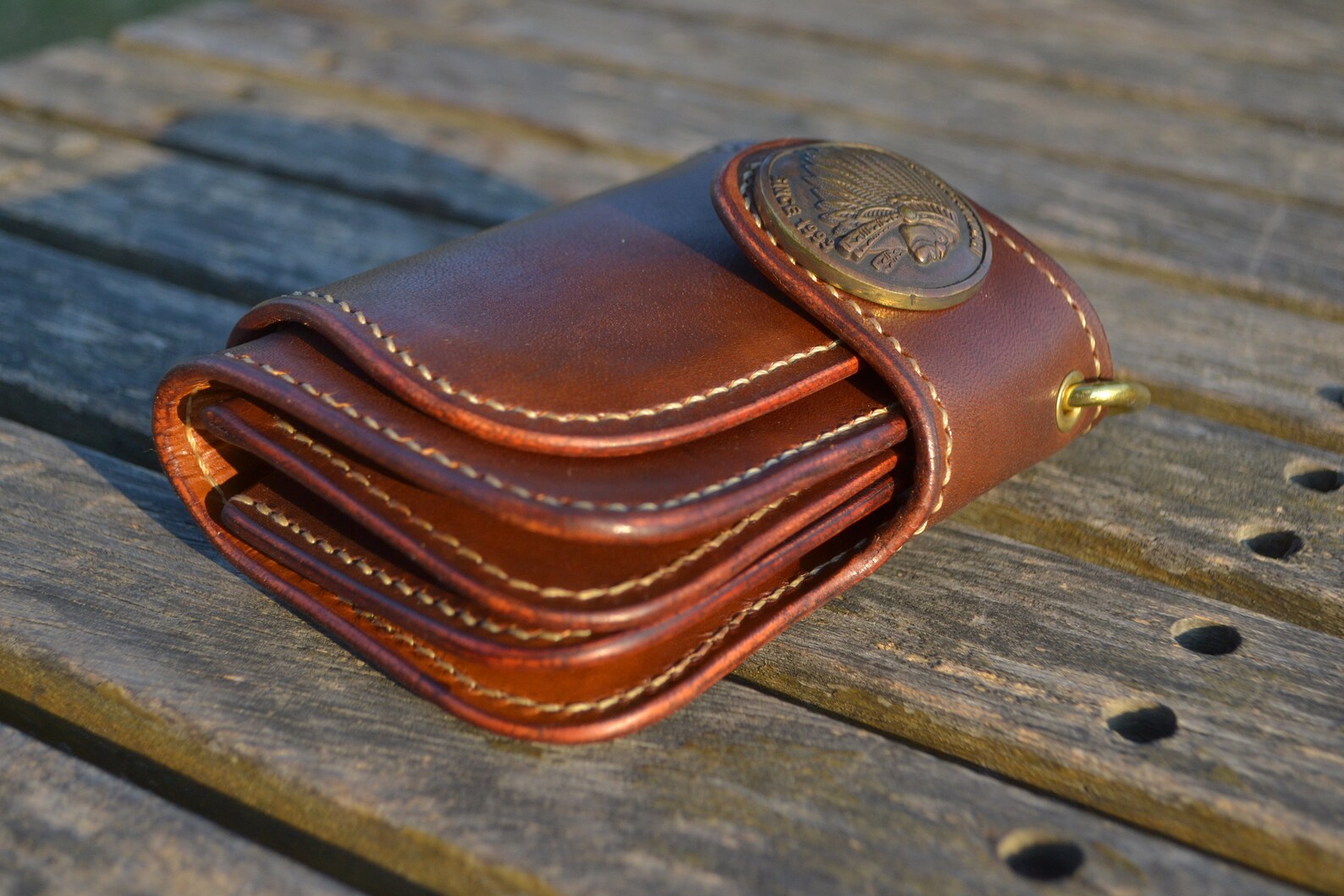 Men's Bifold Wallet Purse Genuine Leather Handmade - Etsy UK