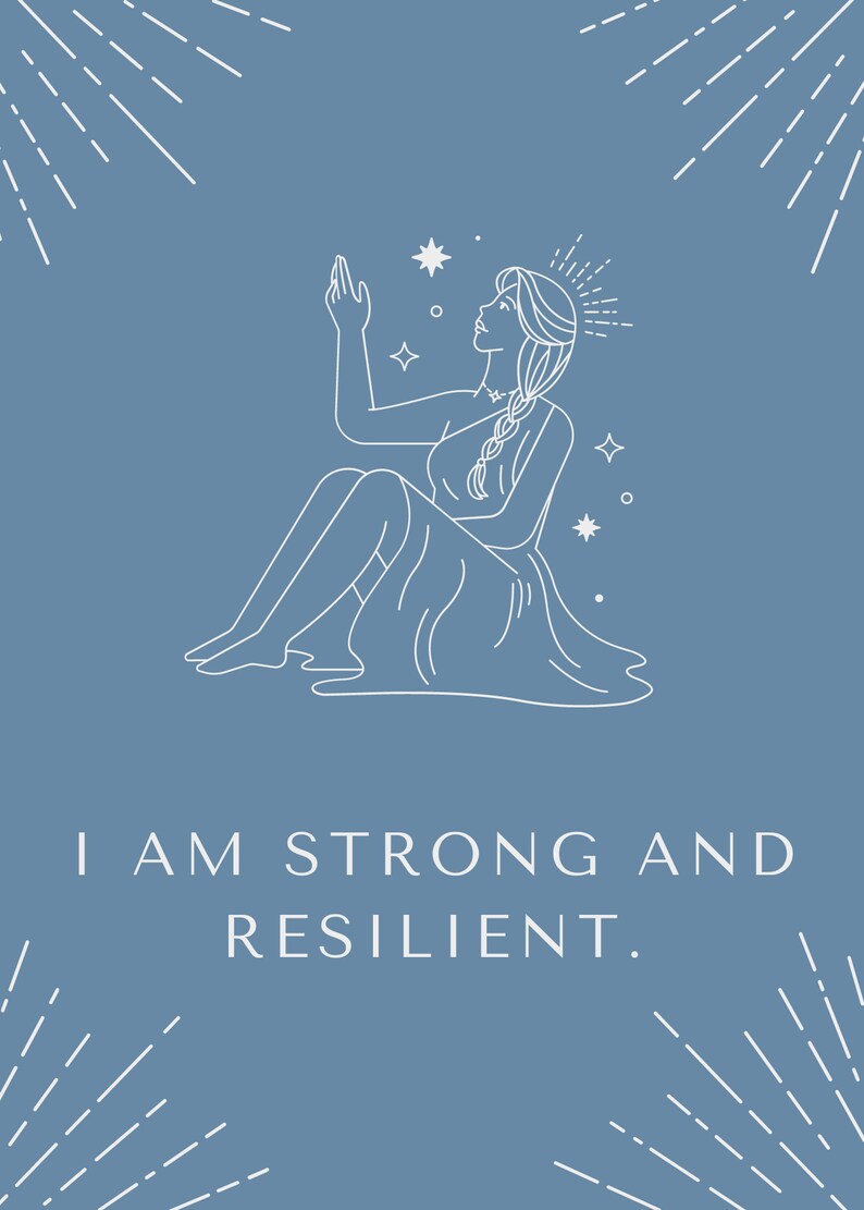 Mental Health Affirmation Cards INSTANT DOWNLOAD - Etsy