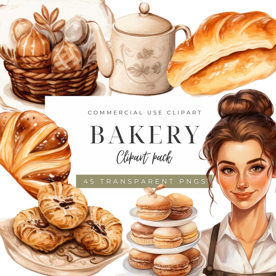 Bakery Clipart Baking | INSTANT DOWNLOAD | Clipart Pastry Bakery ...