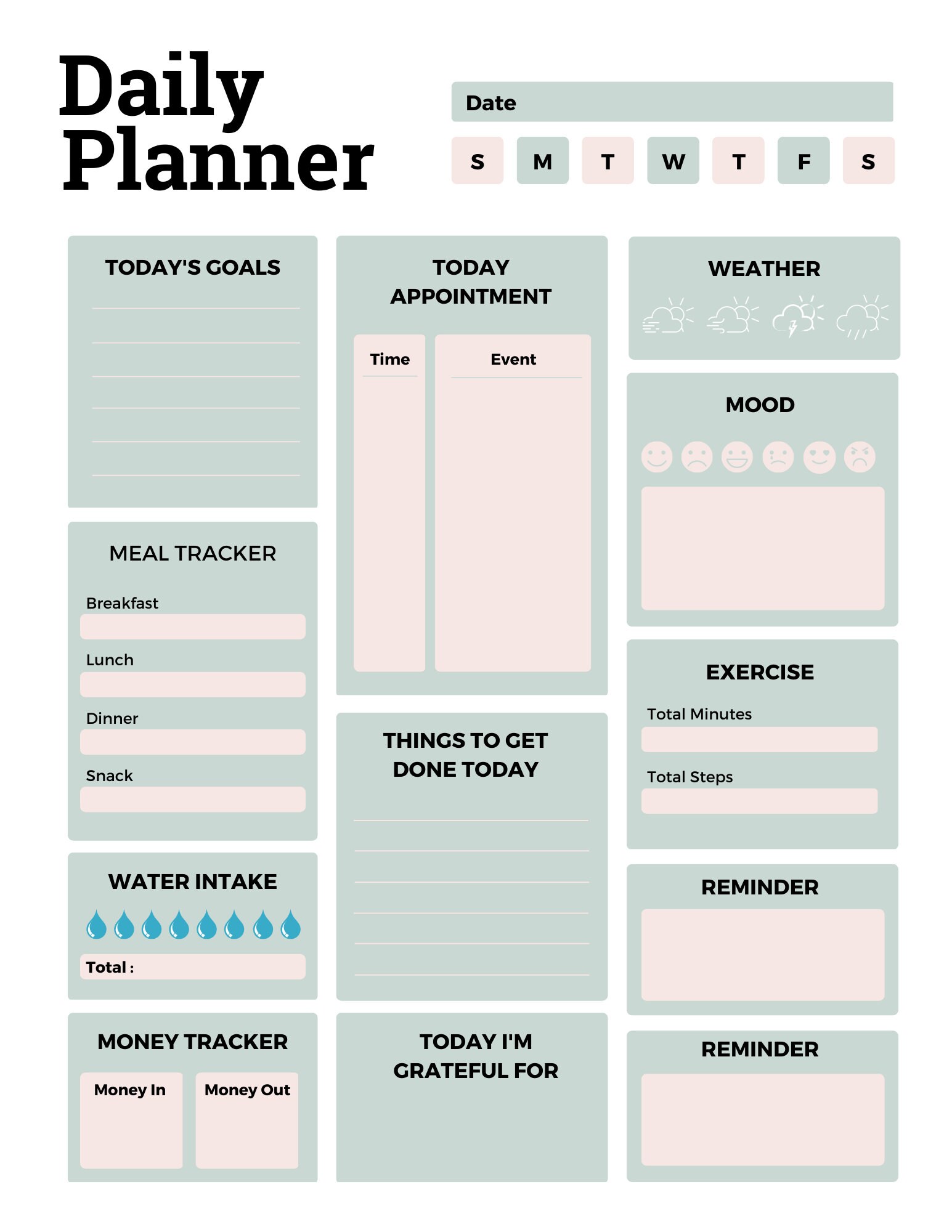 ADHD Daily Planner, Daily Schedule, ADHD Organiser, ADHD Schedule ...