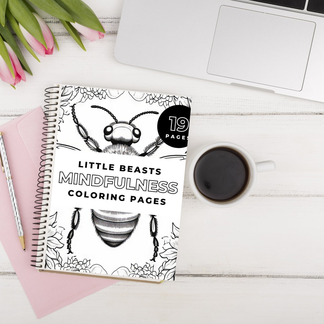 Mindfulness Coloring Book: Little Beasts, Bugs, Birds (digital Download ...