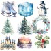 Frosty Winter Watercolor Clipart Bundle | INSTANT DOWNLOAD | Frozen ...