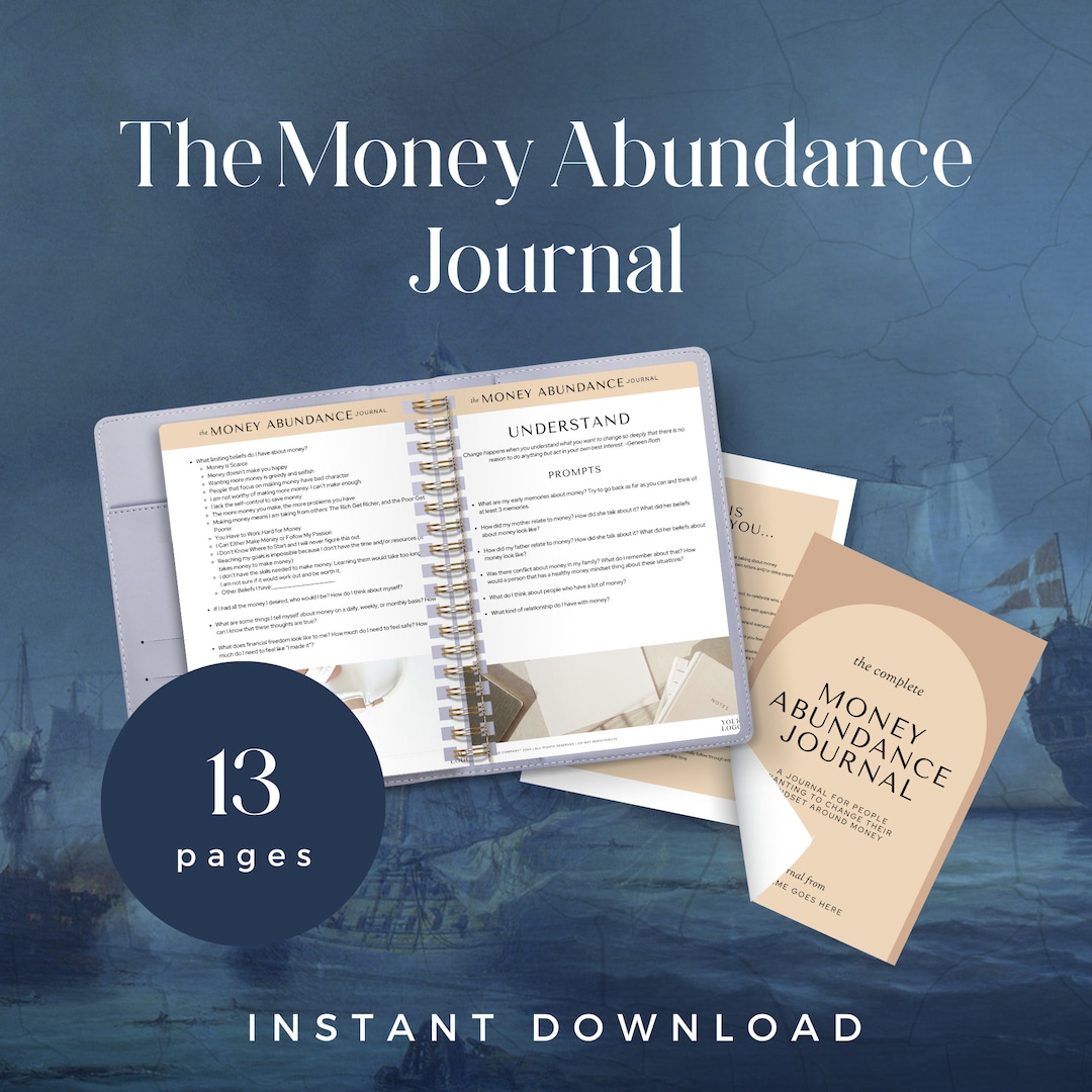 Money Abundance Journal: Mindset Manifestation, Canva Template (digital ...