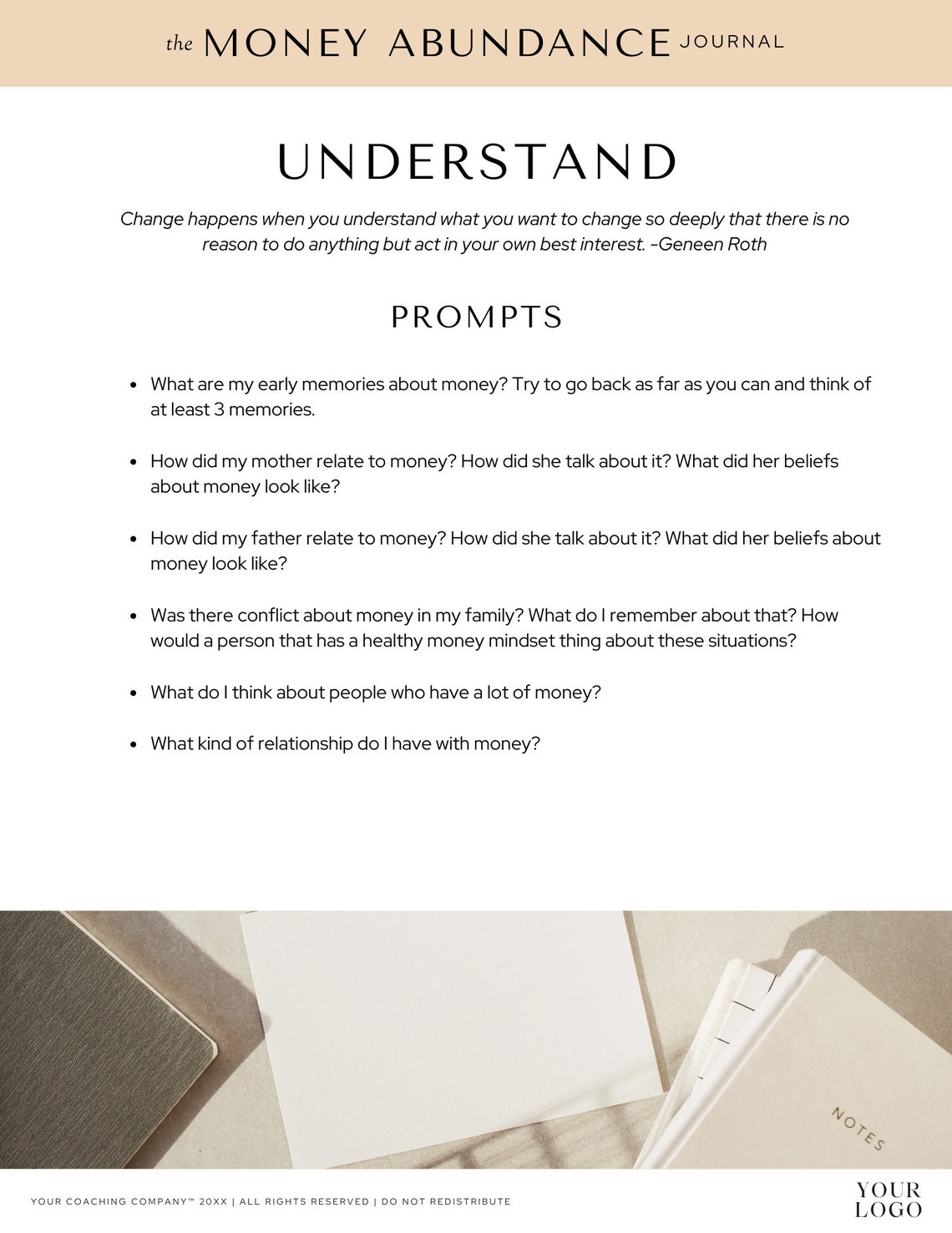 Money Abundance Journal: Mindset Manifestation, Canva Template (digital ...
