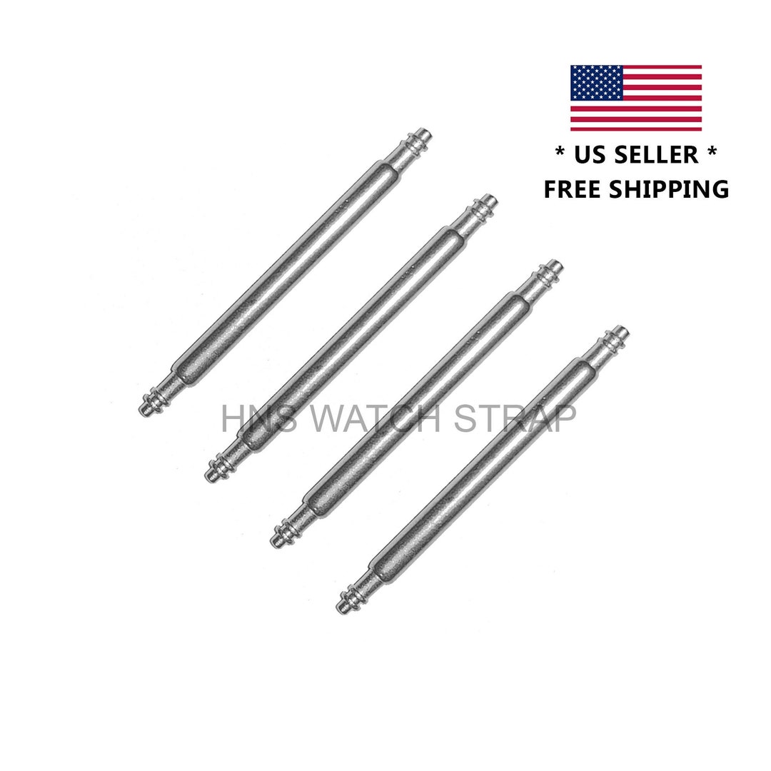 4pcs [2 Pairs] 1.5mm Stainless Steel Spring Bars 26mm 24mm 22mm 20mm ...
