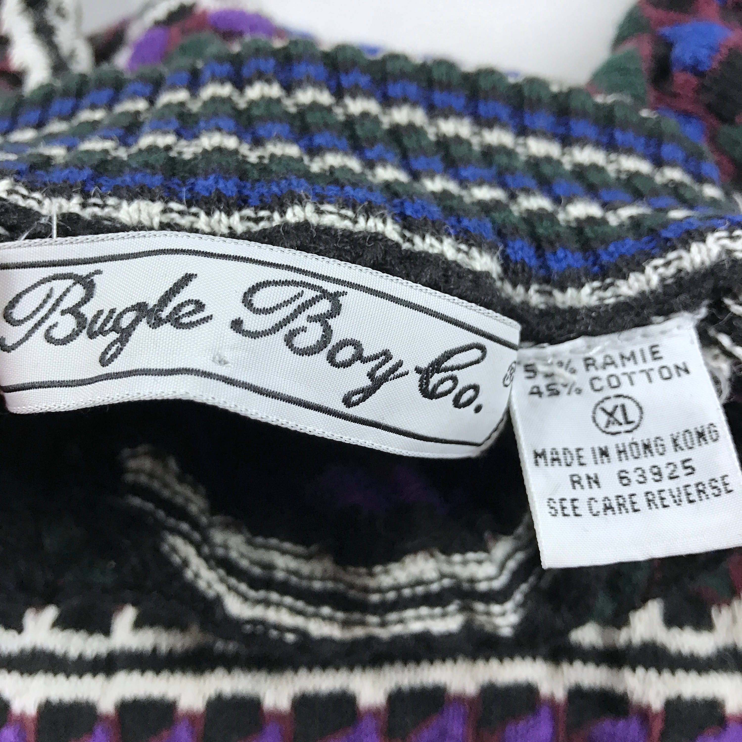 VTG 90s Bugle Boy Co. Striped Retro Sweater - Etsy España