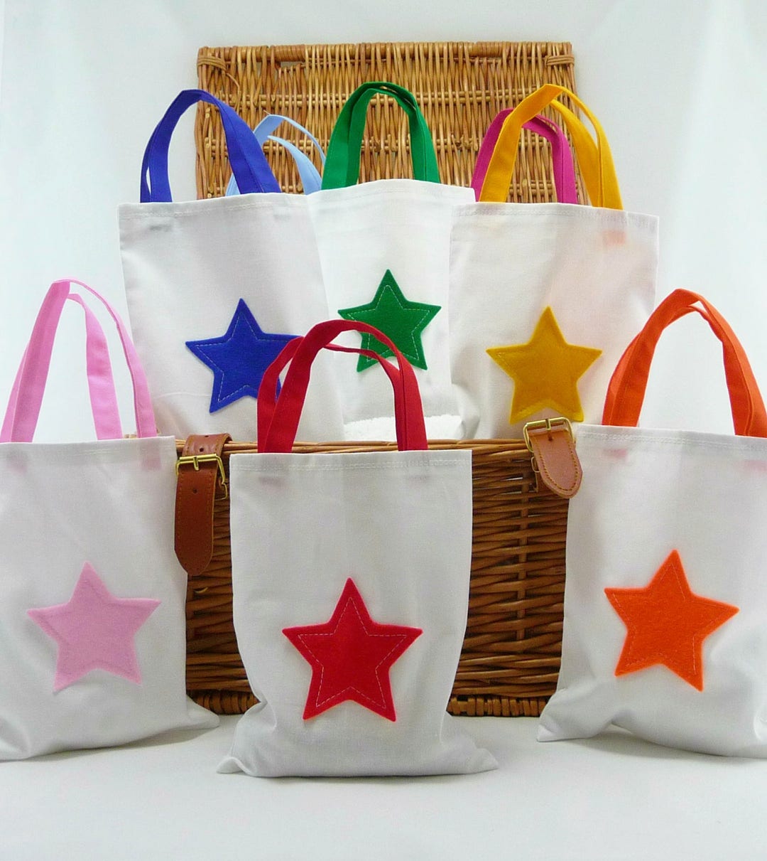 Star Appliqué, 100% Cotton Fabric Party, Gift, Goodie, Loot Bags ...