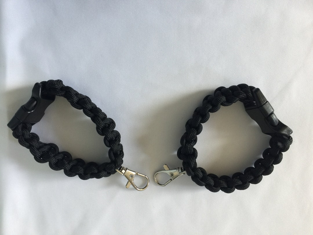 Custom Adjustable Bondage Cuffs, Pair of Cuffs Made From 550 Paracord ...