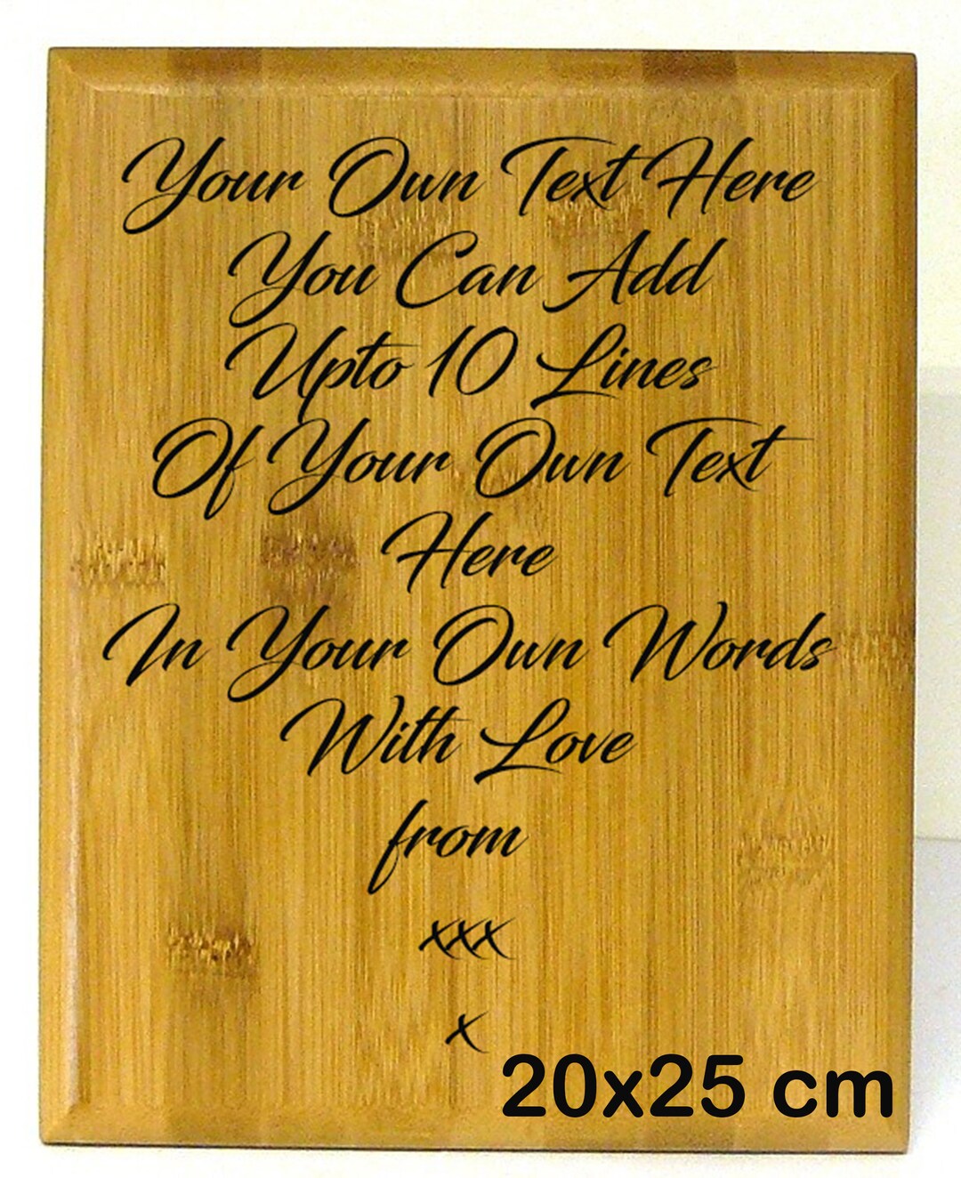 Personalised Gifts Bamboo Plaque Wall Hanging or Table Standing Custom ...