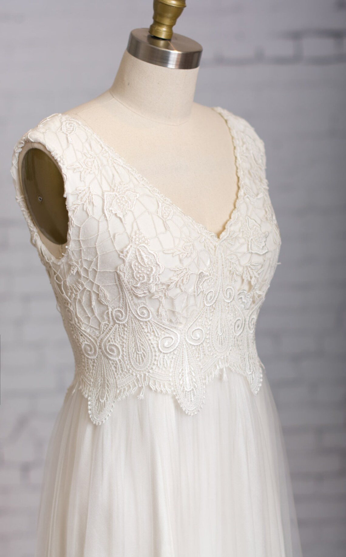 Rustic Wedding Dress Boho Wedding Dress Casual Wedding - Etsy