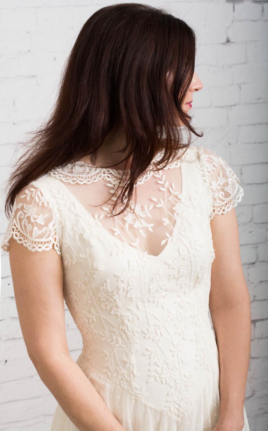 Open Back Wedding Dress. Garden Wedding Dress. Backyard - Etsy