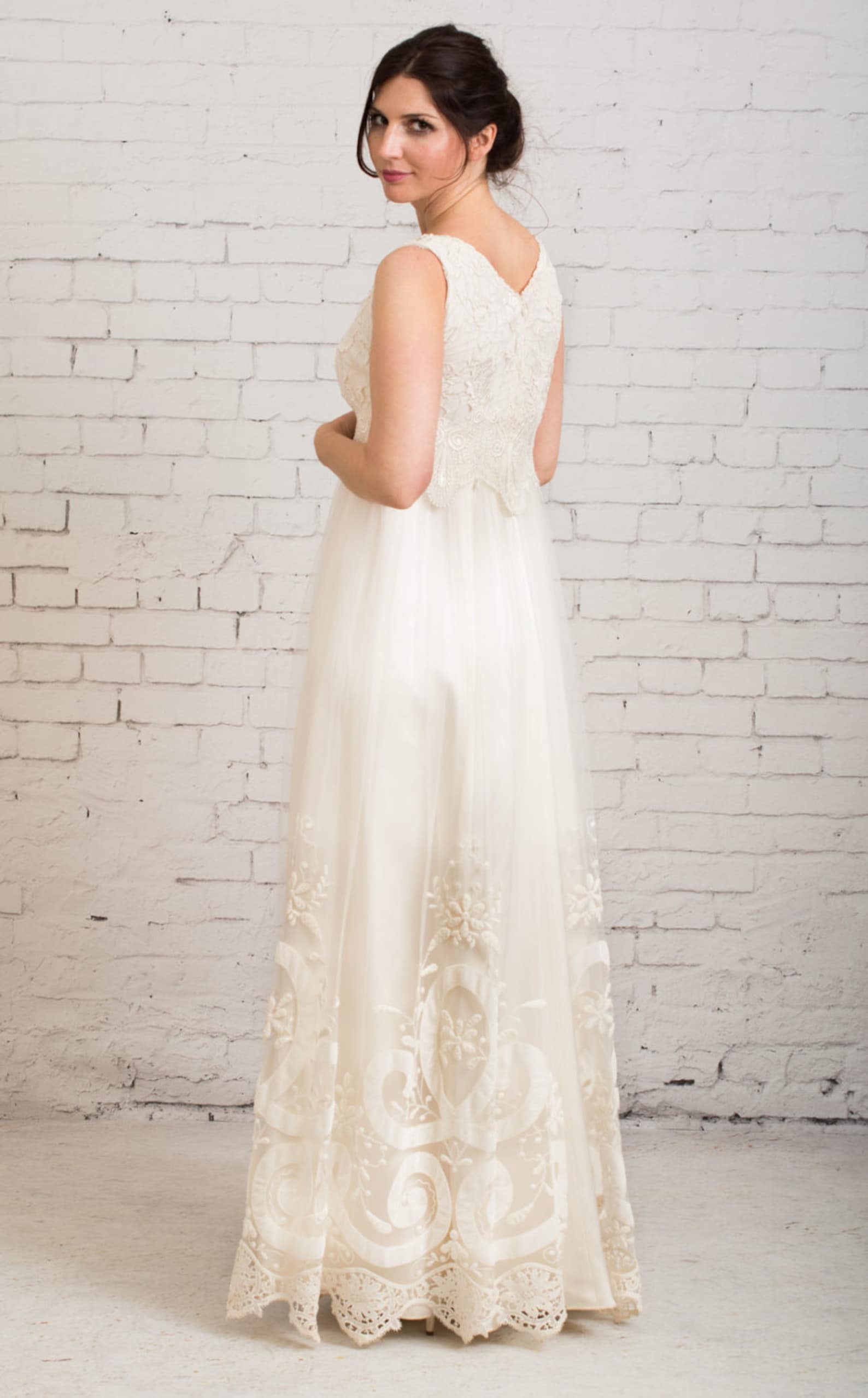 Rustic Wedding Dress Boho Wedding Dress Casual Wedding - Etsy