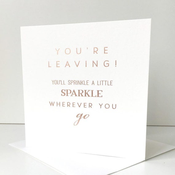You're Leaving Greeting Card | Etsy