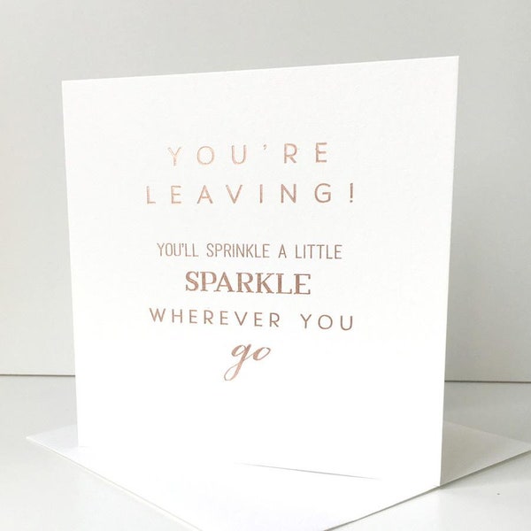Large Leaving Card - Etsy UK