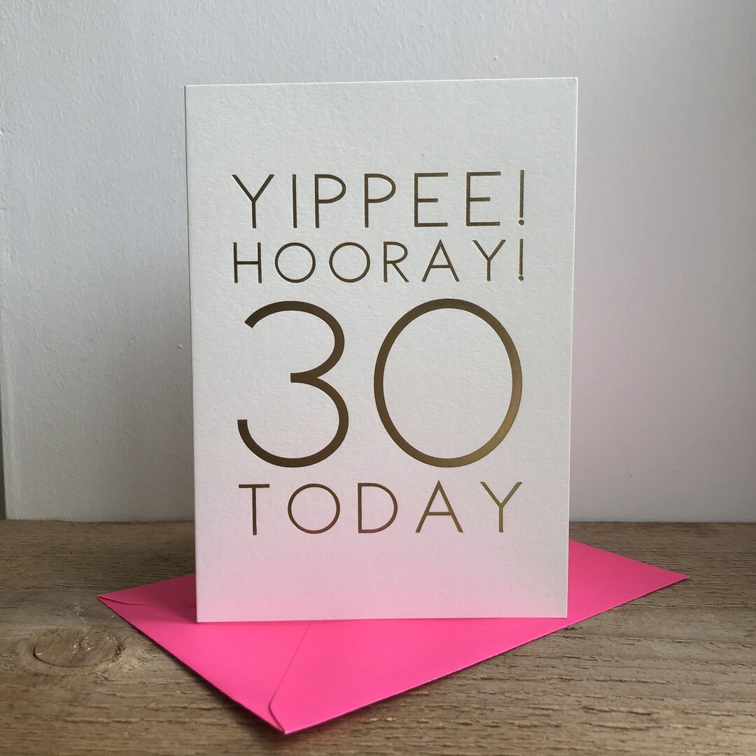 30th Birthday Greeting Card - Etsy