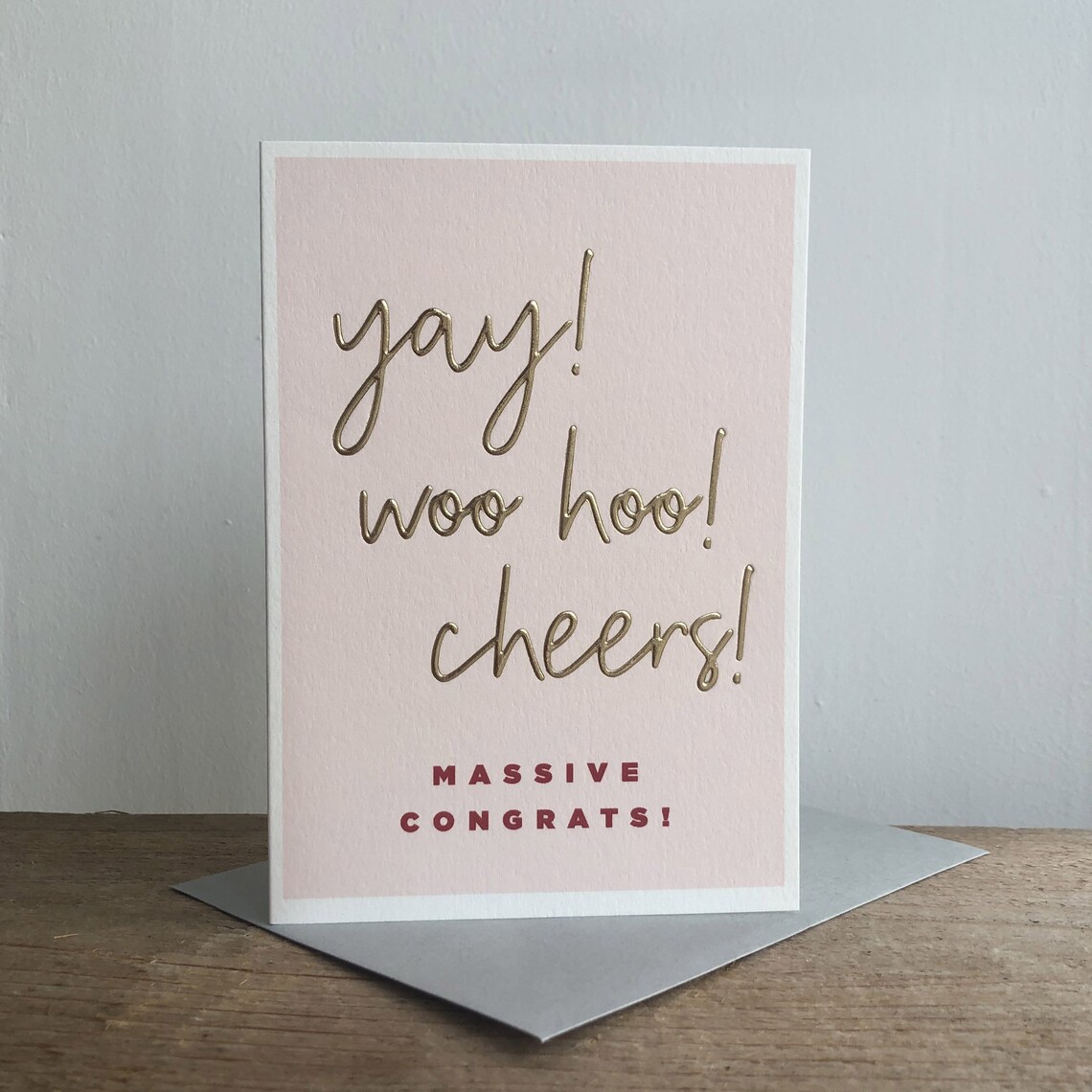 Yay Woo Hoo Cheers Congratulations Greeting Card | Etsy