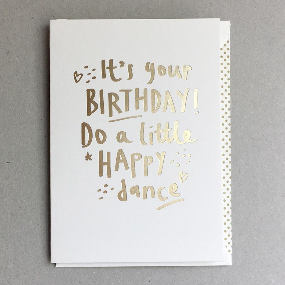 Little Happy Dance Birthday Greeting Card - Etsy