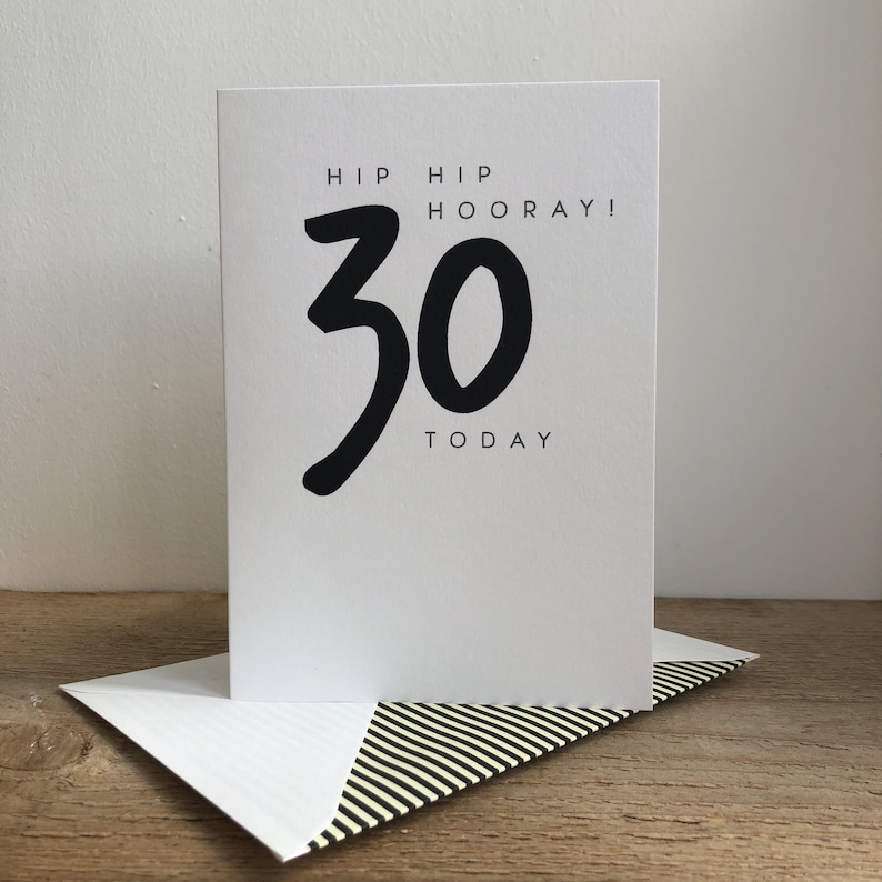 Age 30 Male Birthday Greeting Card - Etsy