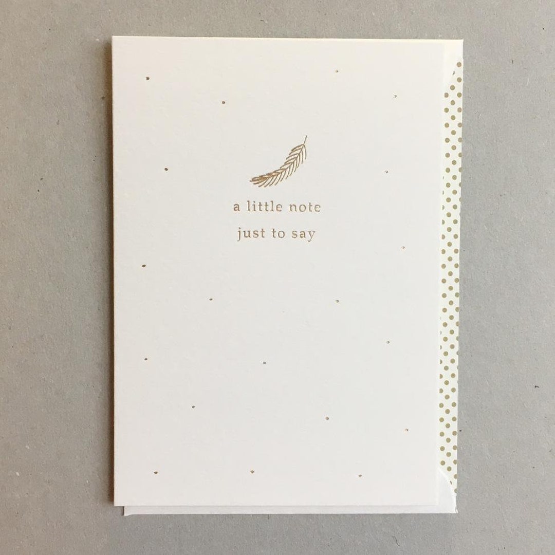 A Little Note Just to Say Greeting Card - Etsy