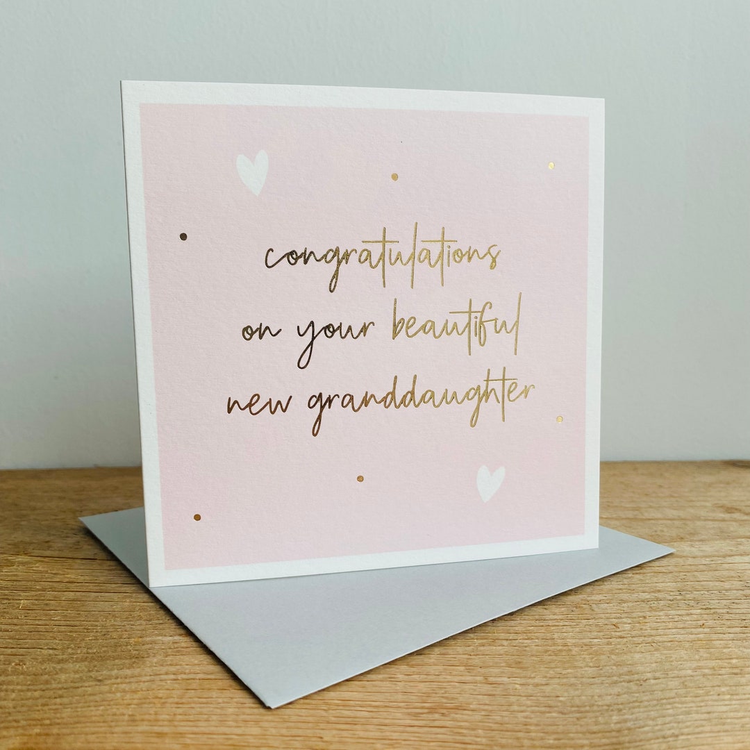 Congratulations on Your New Granddaughter Greeting Card | New ...