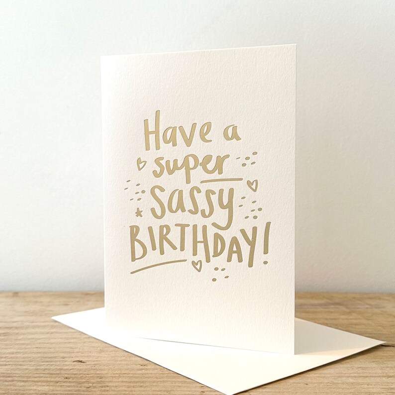 Super Sassy Birthday Greeting Card - Etsy