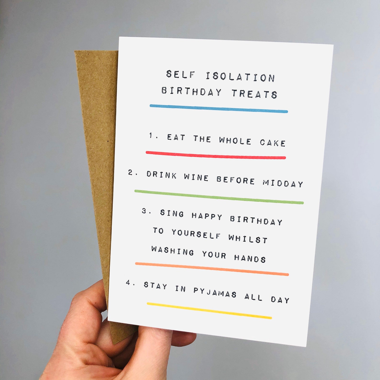 Self Isolation Birthday Treats Greeting Card - Etsy