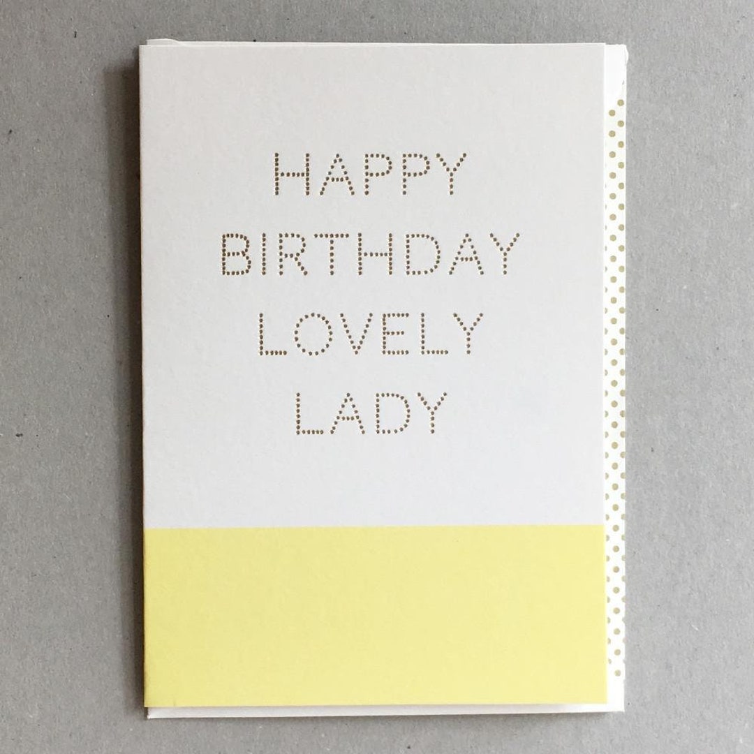 Lovely Lady Birthday Greeting Card - Etsy