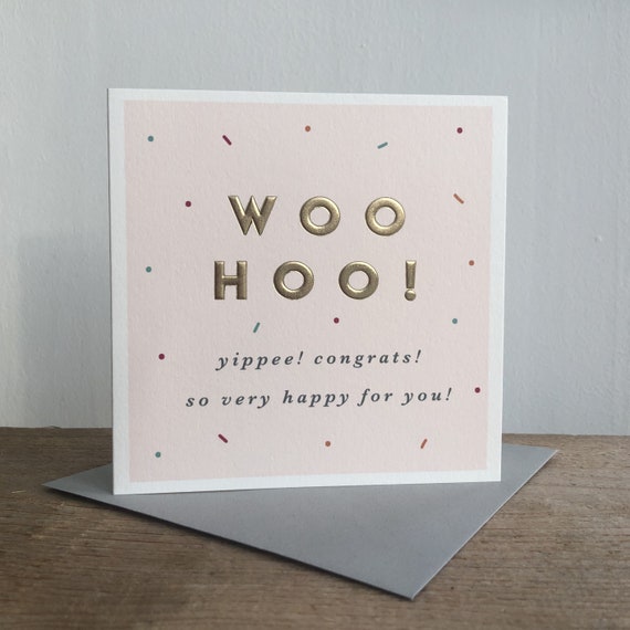 Woo Hoo Well Done Greeting Card - Etsy