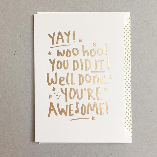 Well Done Card Congratulations Card Proud of You Card - Etsy
