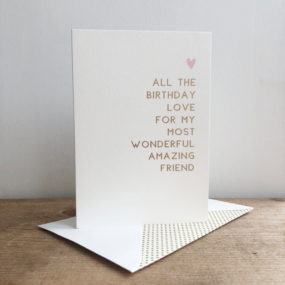 Wonderful Amazing Friend Greeting Card - Etsy