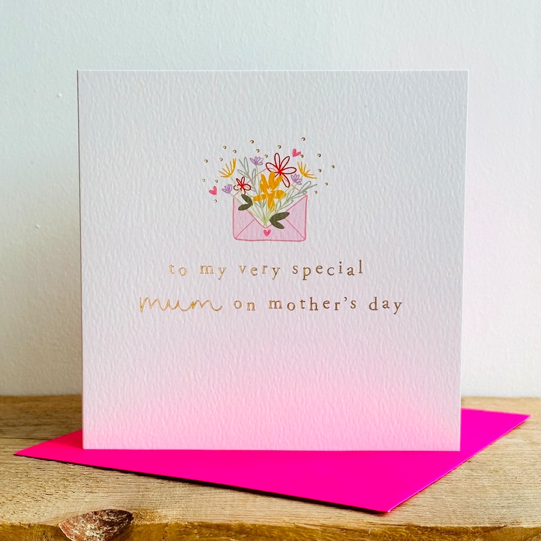 Very Special Mum on Mother’s Day Luxury Gold Foil Envelope Greeting ...