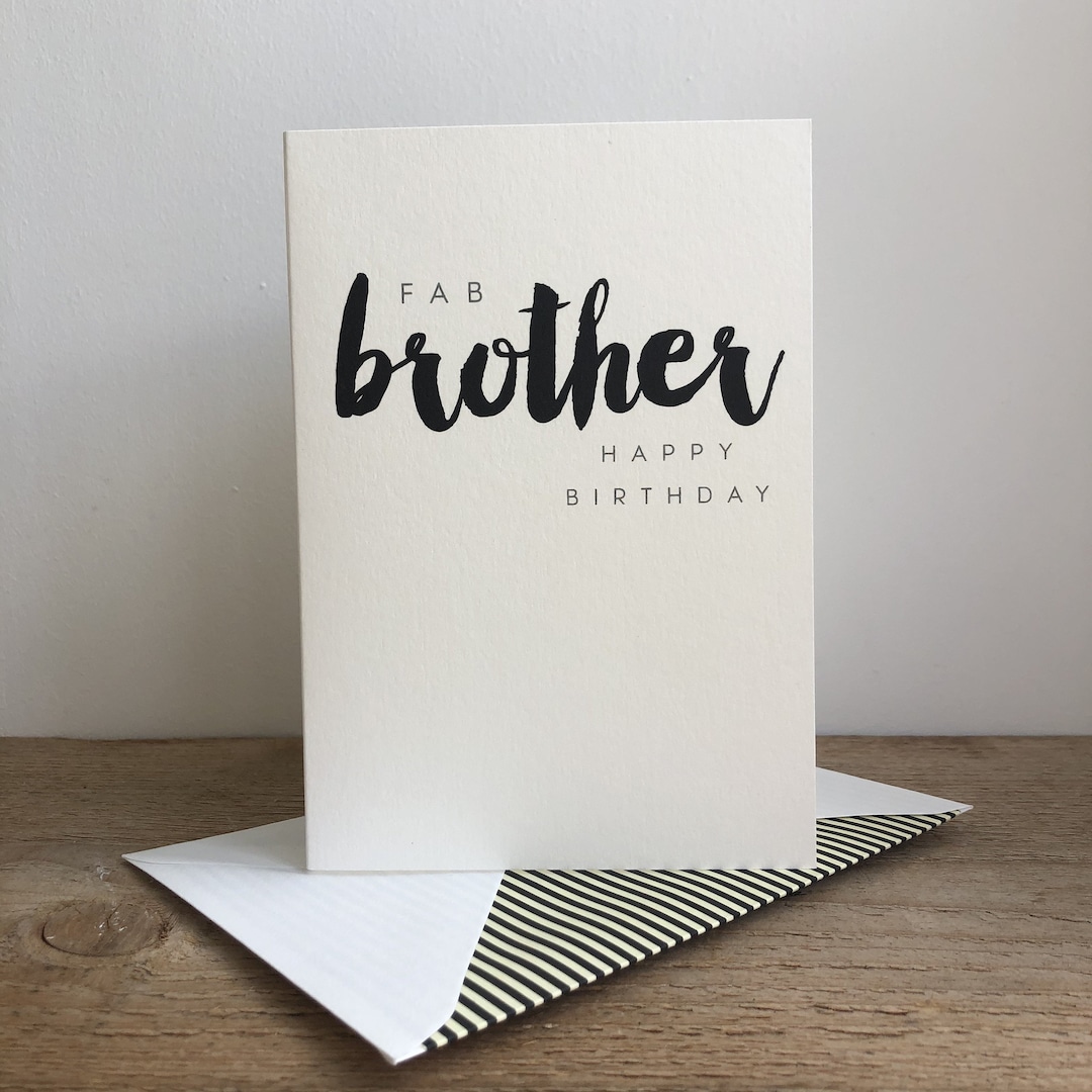 Brother Birthday Greeting Card - Etsy