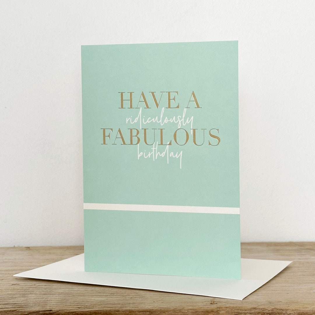 Ridiculously Fabulous Birthday Greeting Card - Etsy