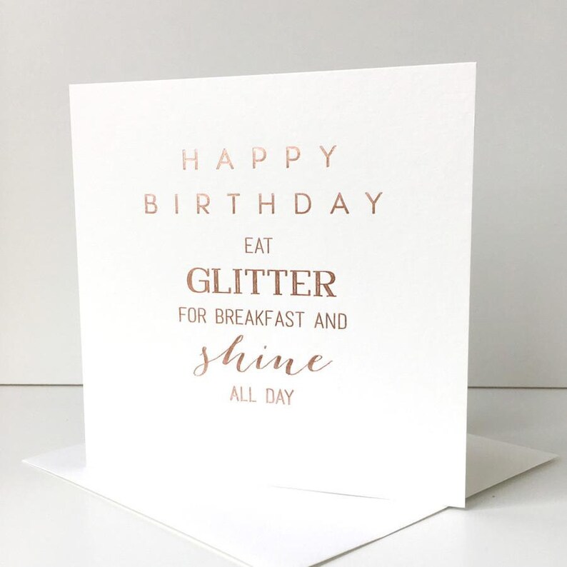 Happy Birthday - Eat Glitter Greeting Card - Etsy