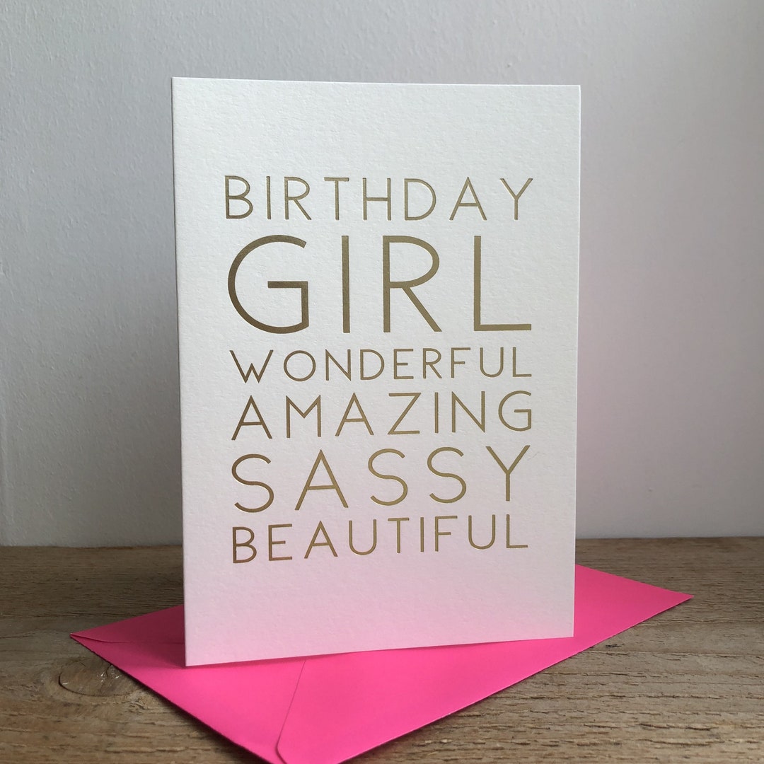 Birthday Girl Sassy Greeting Card - Etsy