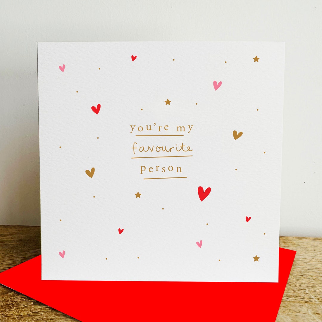 You're My Favourite Person Valentine's Day Greeting Card for Partner ...